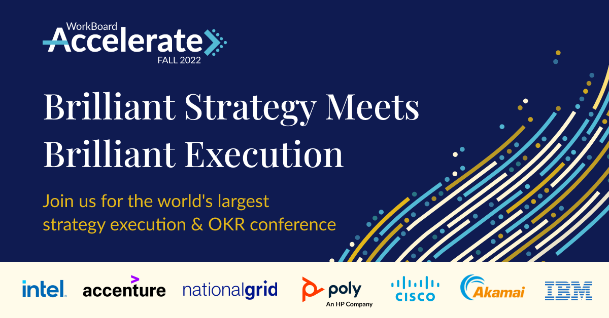 Accelerate Fall 2022 | Strategy Execution & OKR Conference | WorkBoard